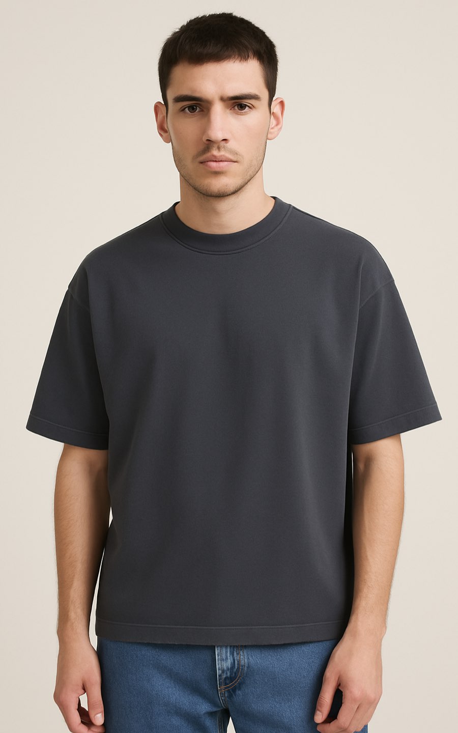 Polo Oversized Gris Para Hombre – Mi Gamarra